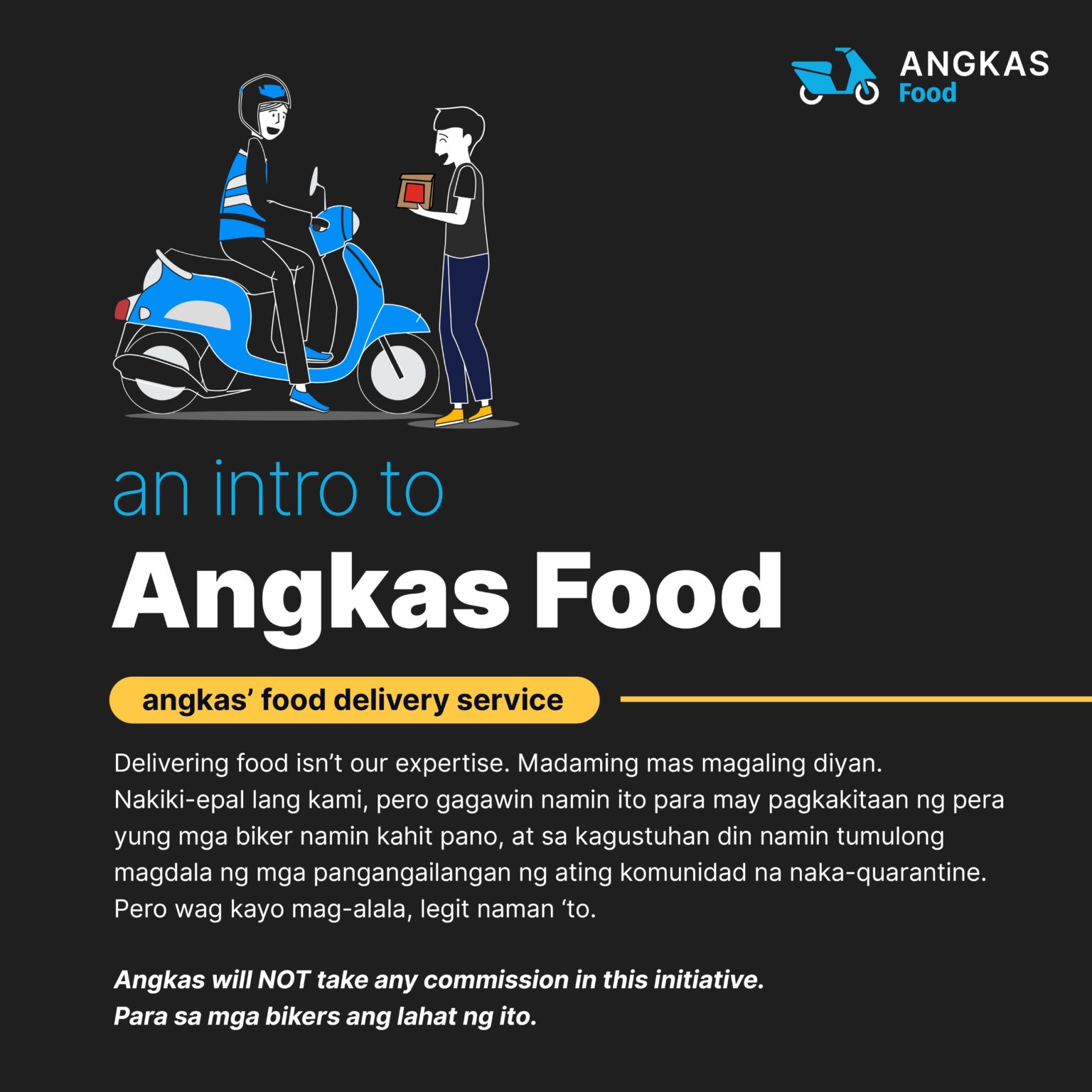 Angkas Food Delivery Is Now Ready To Serve The Public