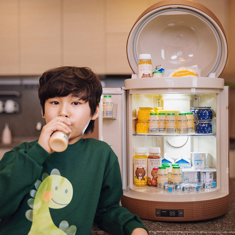 This Adorable Mini Fridge Can Store Snacks and Drinks, Sanitize Items ...