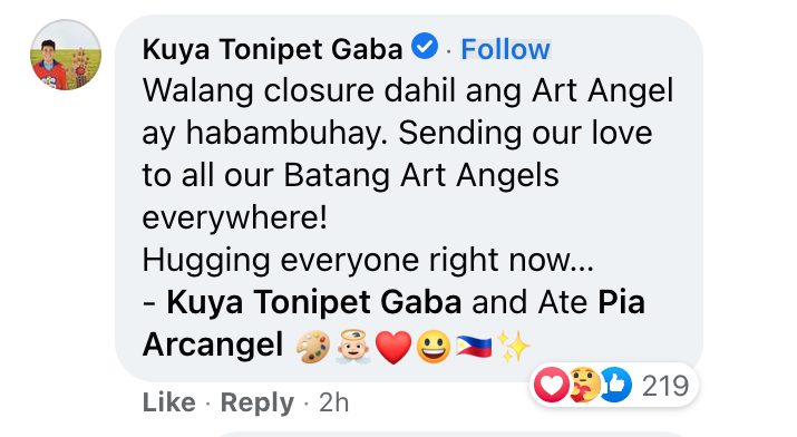 "Art Angel" Closure? Host Tonipet Gaba Comments - 8List.ph