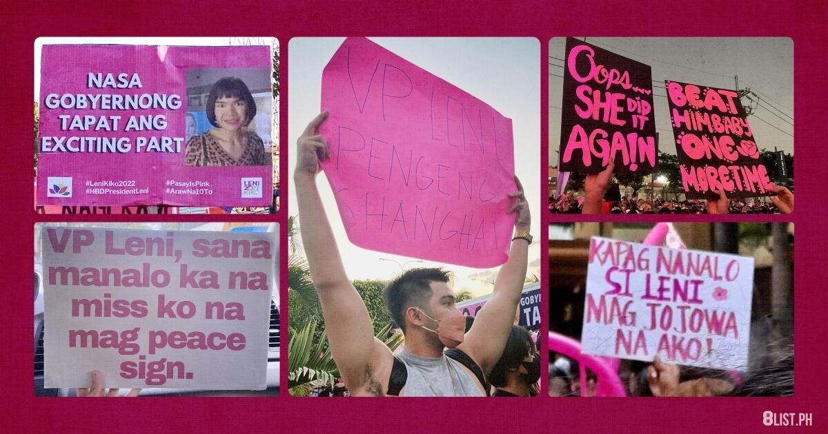 Witty Banners at VP Leni's Birthday Rally in Pasay - 8List.ph