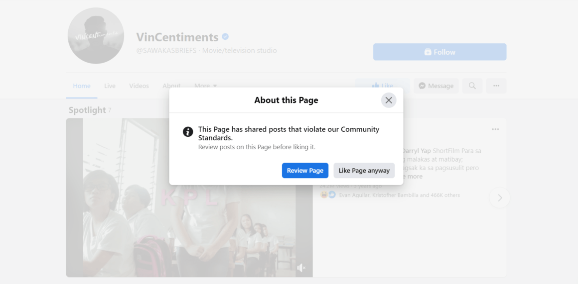 FB Tags VinCentiments, SMNI News for Violating Community Standards