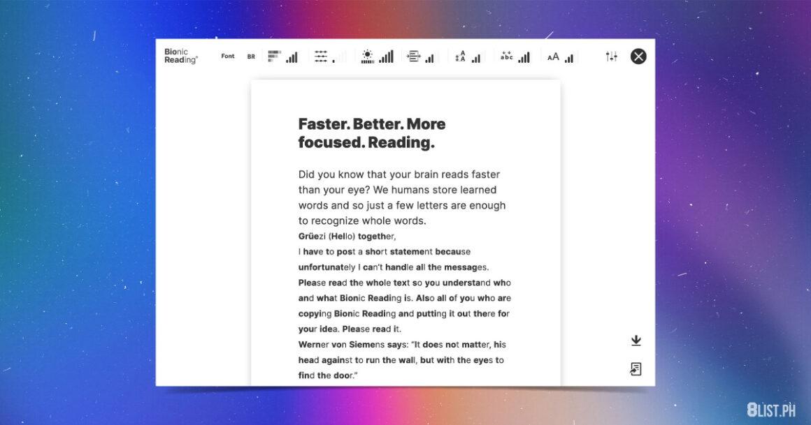 Bionic Reading: What Is It and Does It Really Help? - 8List.ph