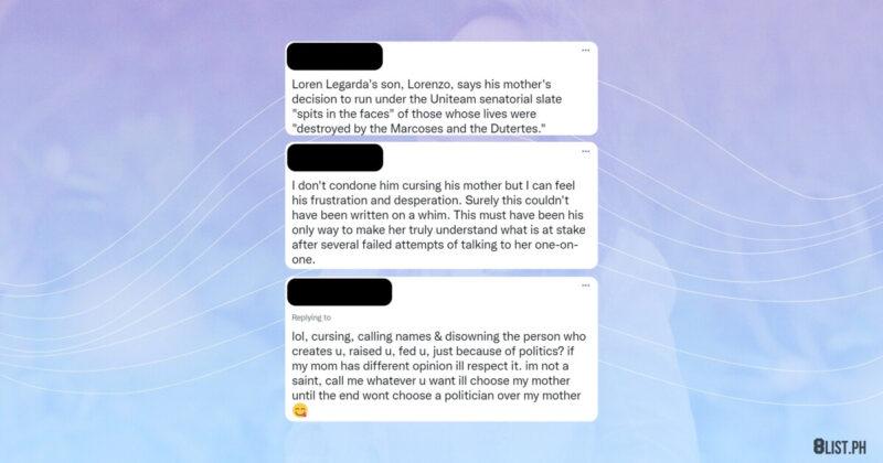 Lorenzo Legarda Leviste's Letter to Mom Loren Splits Netizens' Opinion
