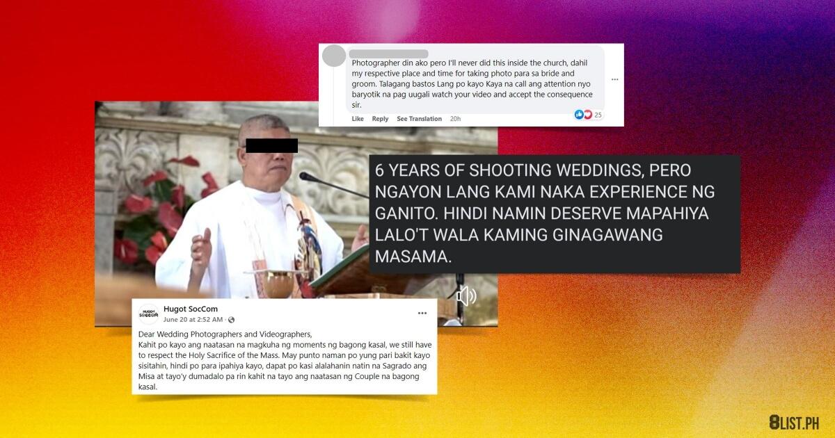 Filipino Wedding Photographer Rants About Priest Scolding Him During Mass