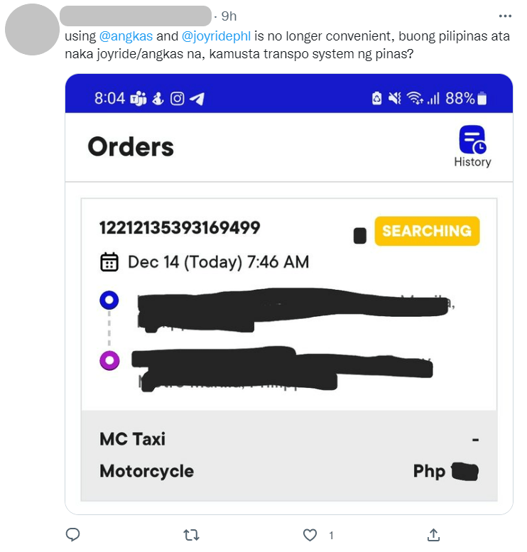 No Angkas, Joyride, Grab? Netizens Are Disappointed