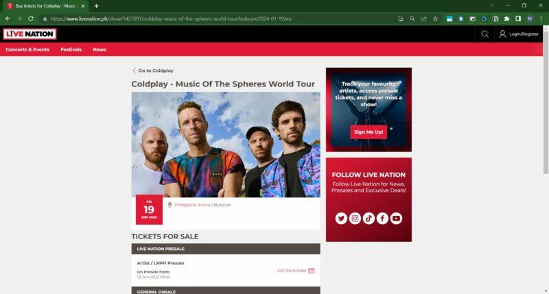 Coldplay PH Concert: Details, Ticket Prices, How to Buy - 8List.ph