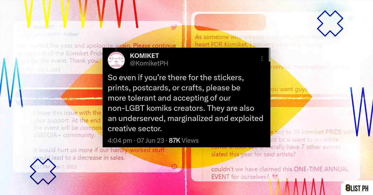 Komiket Pride Organizers Drew Flak for 'Tone-Deaf' Remark - 8List