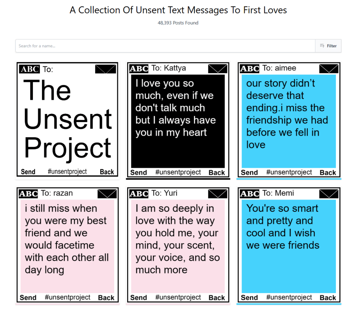 The Unsent Project: Anonymous Messages for Your TOTGA - 8List.ph