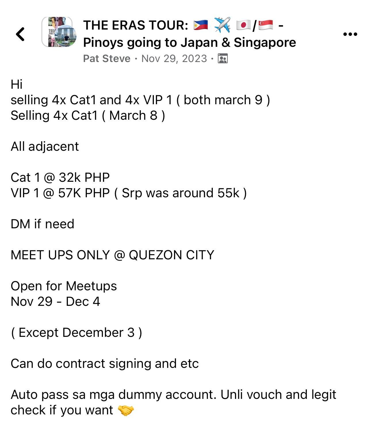 VIRAL: Pinoy Scams Swifties Millions-Worth Fake Eras Tour Tickets ...