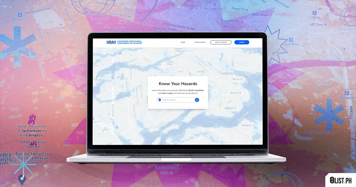UP NOAH Shows a Real-Time Flood Hazard Map of the PH - 8List.ph