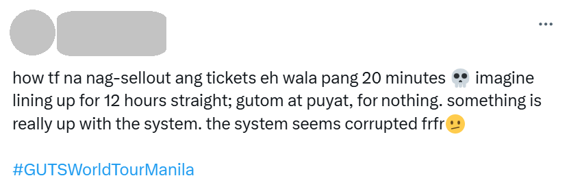 Pinoy Livies Irked Over 'GUTS: World Tour Manila' Ticket Selling - 8List.ph